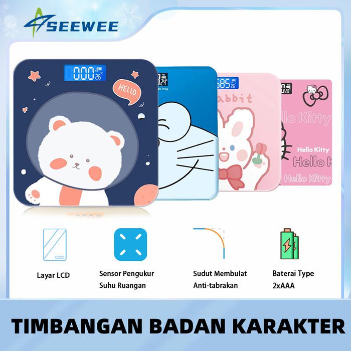 Jual Seewee Timbangan Badan Karakter Digital Kaca Electronic Max180Kg ...
