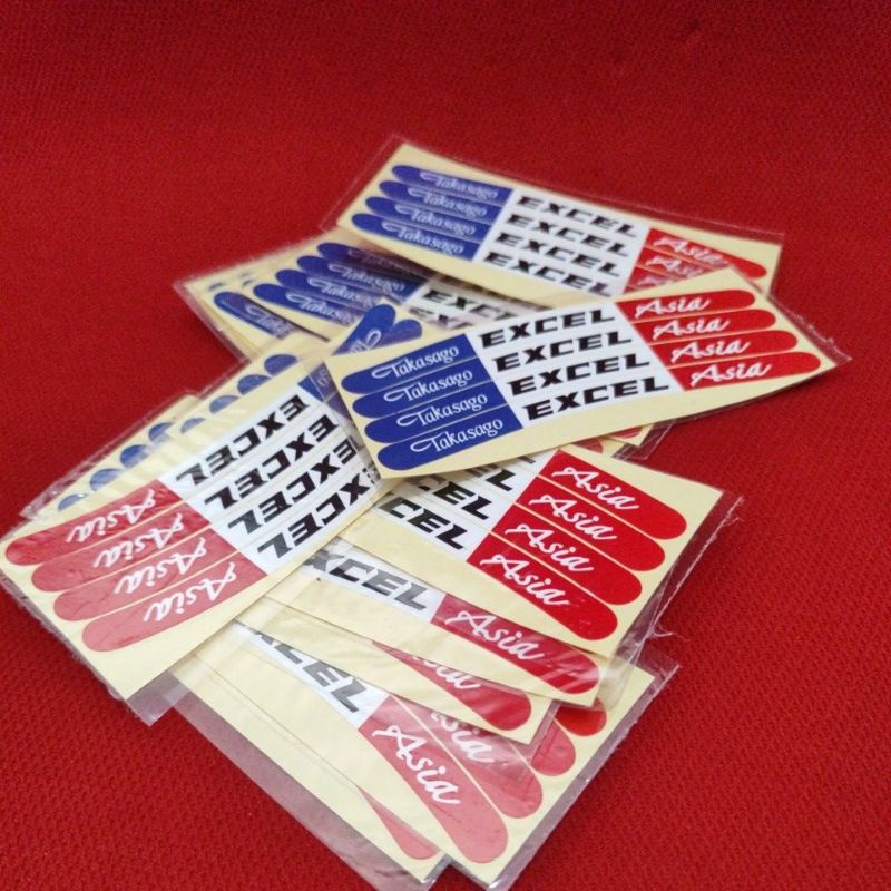 Jual STICKER TAKASAGO EXCEL ASIA STICKER VELG TAKASAGO EXCEL STIKET ...
