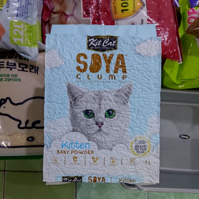 Jual Pasir Kit Cat Tofu Soya Kitten Baby Powder 7 liter | Shopee Indonesia