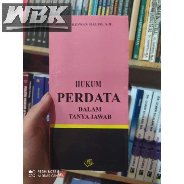 Jual Buku Hukum Perdata dalam Tanya Jawab Oleh A Ridwan Halim | Shopee ...