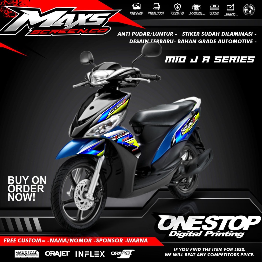 Jual DECAL striping MIO J desain terbaru ( A SERIES ) | Shopee Indonesia