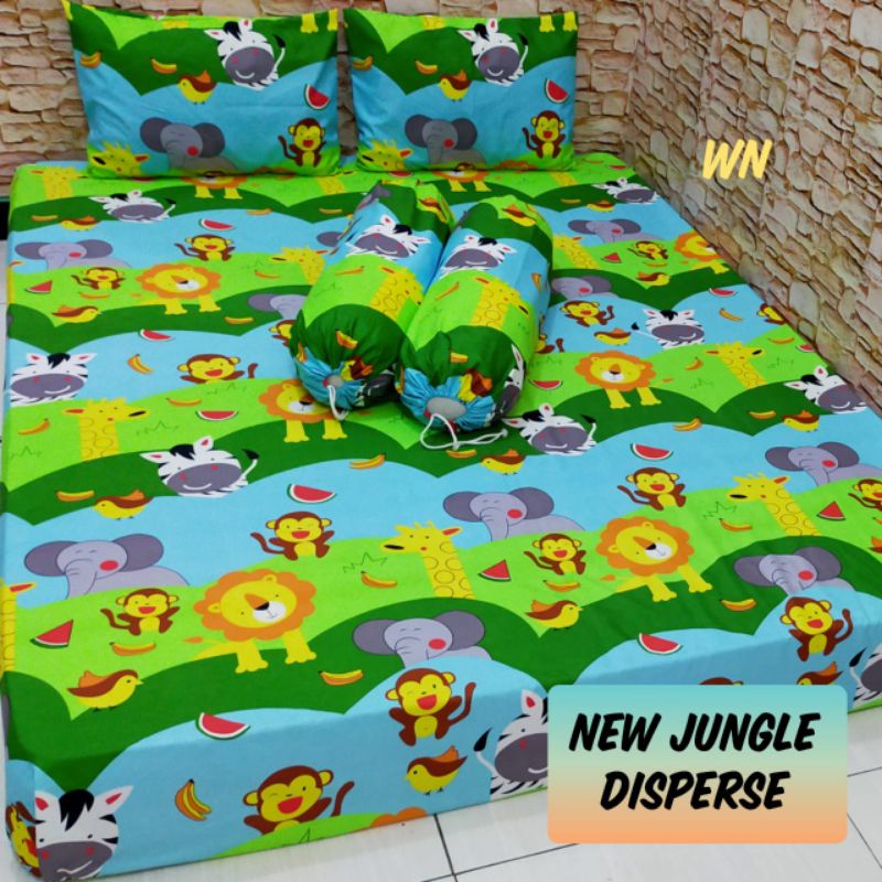 Jual SPREI KARET KATUN PREMIUM 100/120/160/180/200 MOTIF NEW JUNGLE ... Jual SPREI KARET KATUN PREMIUM 100/120/160/180/200 MOTIF NEW JUNGLE ...