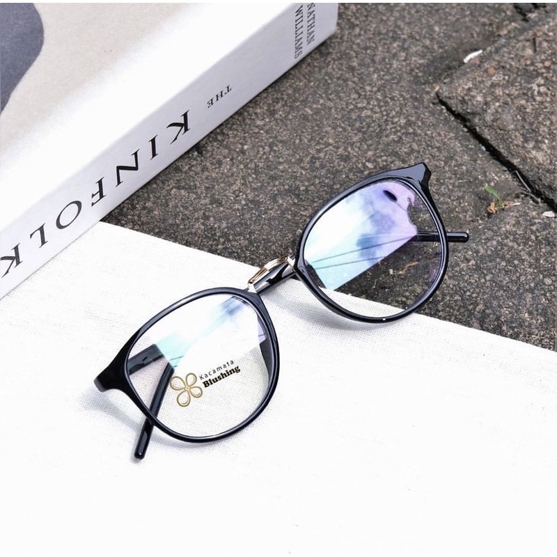 Jual Kacamata Blushing - Frame Kacamata Delano Black glossy | Shopee Indonesia