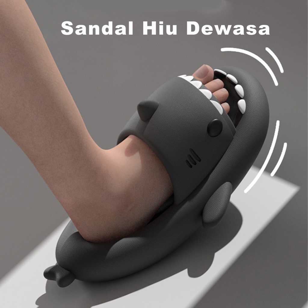 Jual Sandal Hiu Sendal Shark Dewasa Sandal Rumah Wanita Eva Lembut ...