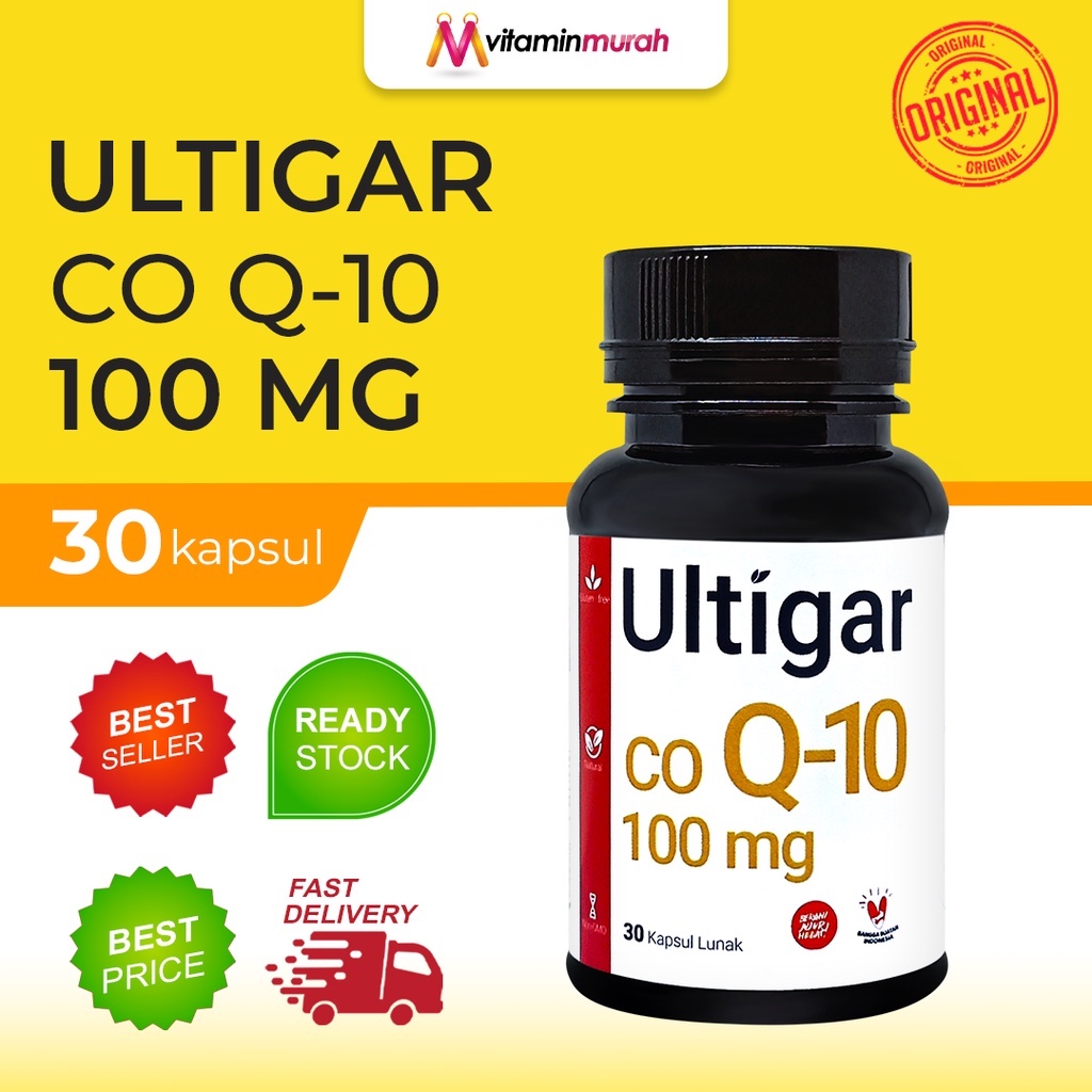 Jual ULTIGAR CO Q-10 100 mg ISI 30 KAPSUL LUNAK - MEMBANTU MEMELIHARA KESEHATAN | Shopee Indonesia