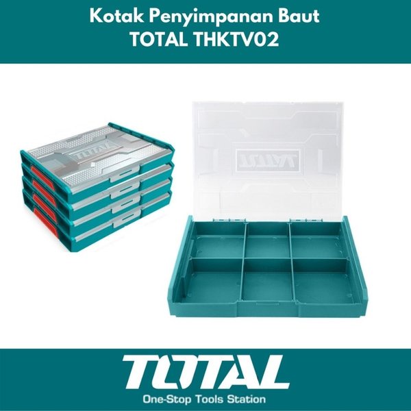 Jual Toolbox TOTAL THKTV02 Kotak Penyimpanan Mur Baut Sekrup Tools ...