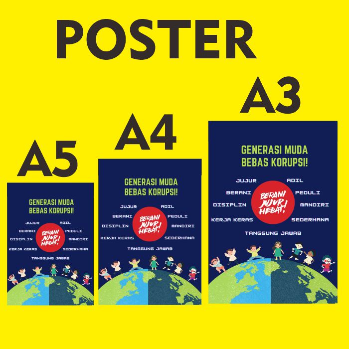 Jual [A4] CETAK POSTER CUSTOM MURAH SESUAI DESAIN UKURAN A4 POSTER ...