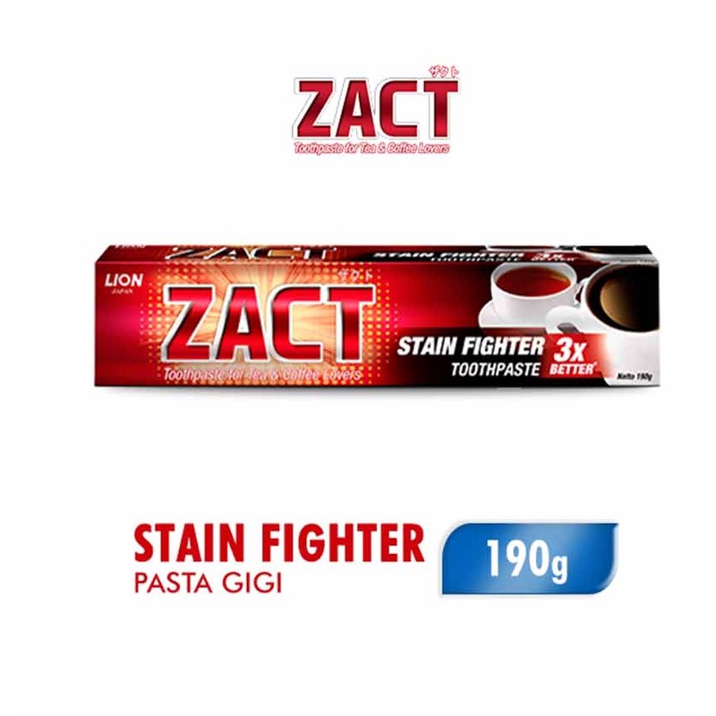 Jual Pasta Gigi Zact Stain Fighter 190gr-Zact Toothpaste | Shopee Indonesia