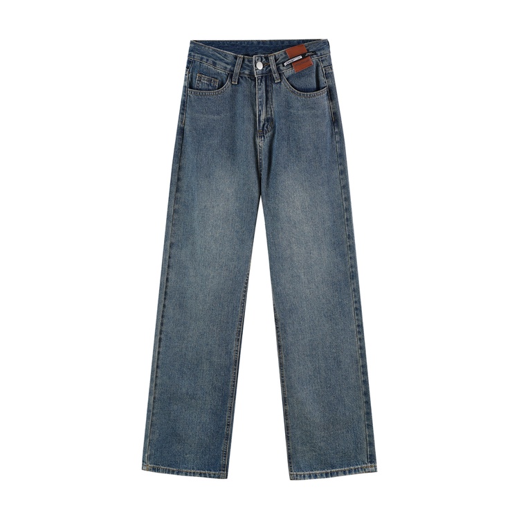 Jual Biru Retro Hight Waist Kulot Celana Jeans Wanita Korea | Shopee ...