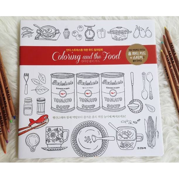 Jual English Edition Coloring Book - COLORING and THE FOOD (24pages ...