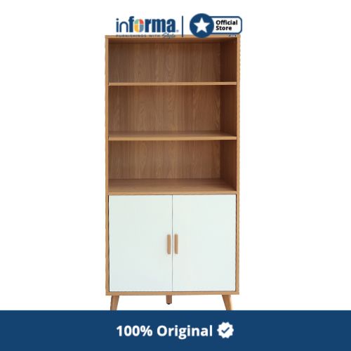 Jual Informa Grecia Rak Buku Dengan 2 Pintu - Putih/Cokelat Oak ...