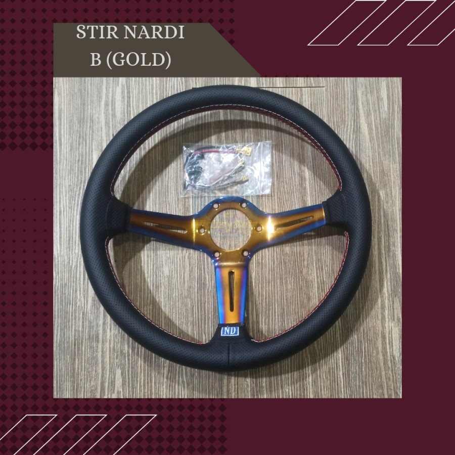 Jual Stir / Steer Nardi Burntype B (Gold) | Shopee Indonesia