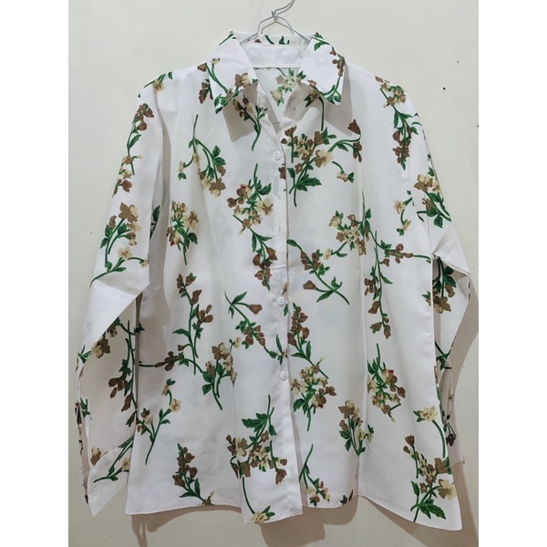 Jual [PRELOVED] KEMEJA WANITA MOTIF/KEMEJA WANITA BUNGA BUNGA/KEMEJA ...