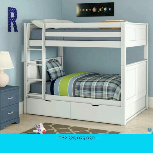 Jual Kasur spring bed laci tingkat 2, Tempat tidur anak kembar kamar ...