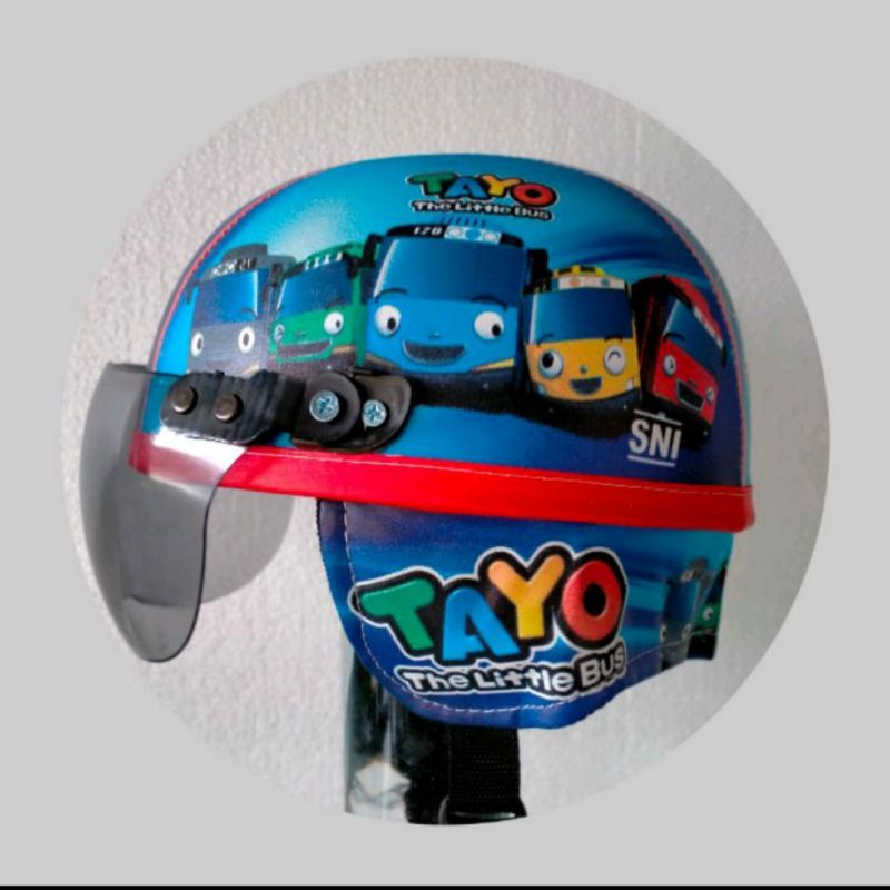 Jual Helm anak bis tayo karakter. helm anak anak gambar tayo usia 1-4 ...