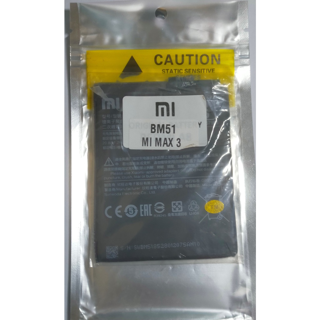 Jual BATERAI / BATRE / BATTERY XIAOMI MI MAX 3 BM51 BM 51 BM-51 ...