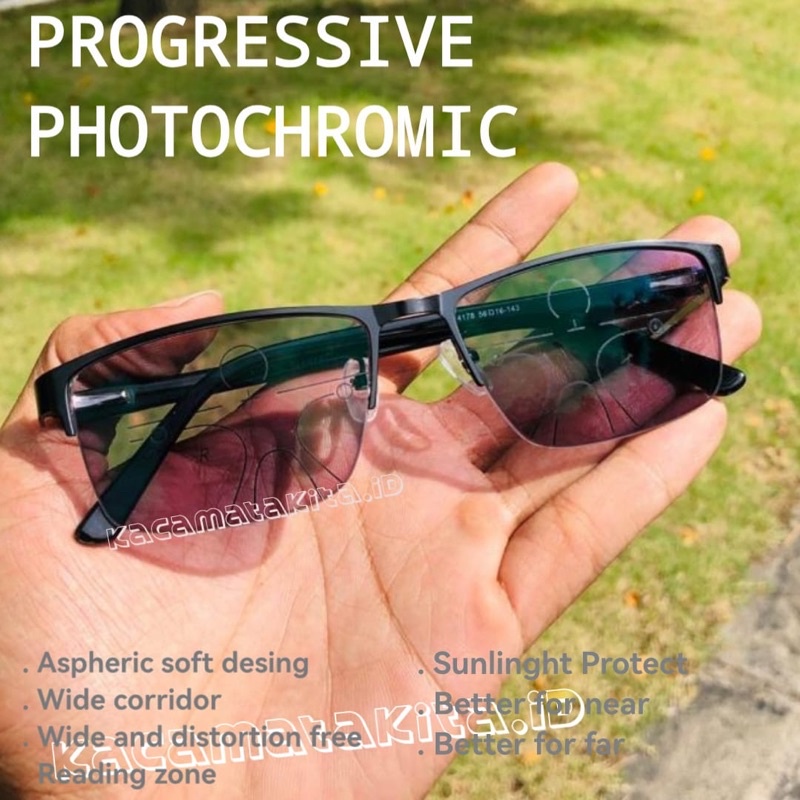 Jual Kacamata Baca Progresif Plus Photocromic Anti Radiasi | Shopee ...