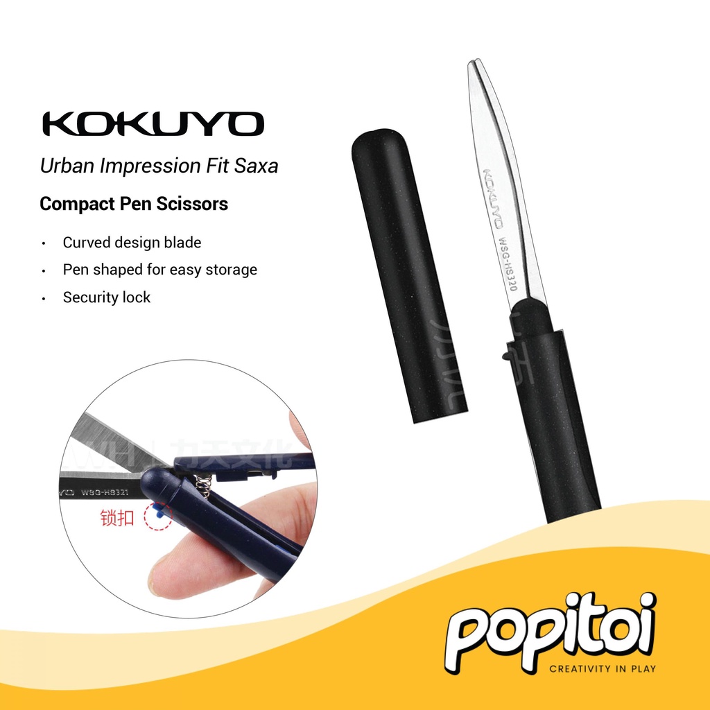 Jual Kokuyo Urban Impression Fit Saxa Compact Pen Scissors Gunting ...