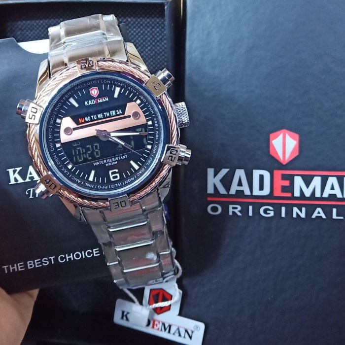 Jual Kademan Dual Time - Jam rantai pria Original | Shopee Indonesia
