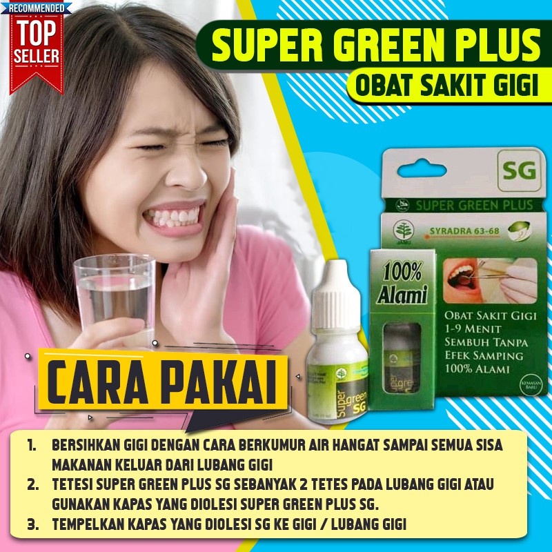 Jual Super Green Plus Obat Sakit Gigi Berlubang Paling Ampuh Semprot ...