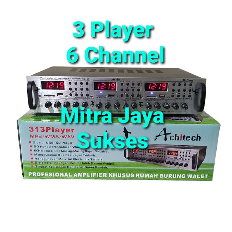 Jual Ampli Walet Achitech 313 P Amplifier Walet 3 Player 6 Channel ...