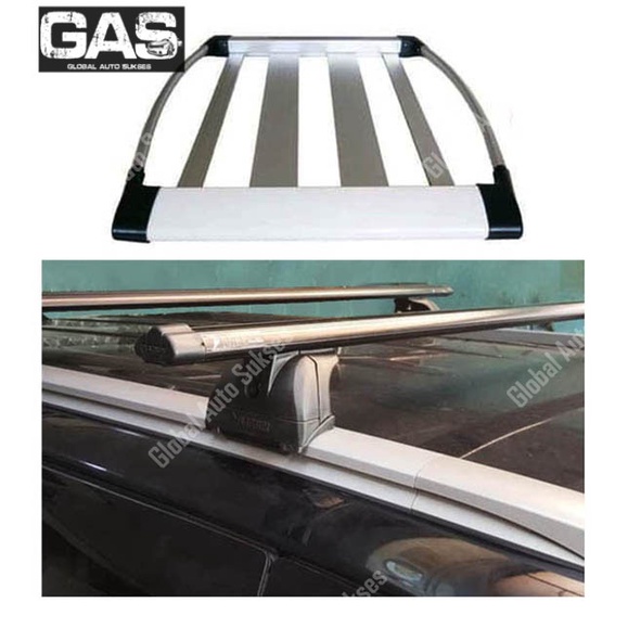 Jual PAKET CROSS BAR JEPIT ROOF RAIL + RACK ALUMINIUM ALL NEW TERIOS ...