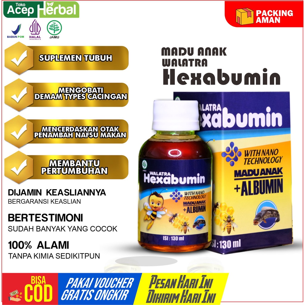 Jual Obat Cacingan untuk Anak Alami Berkhasiat Madu HEXABUMIN - Obat ...