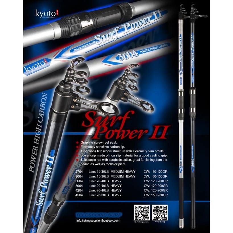 Jual Joran Kyoto Surf Power II 360 390 420 450cm Bahan Carbon | Shopee ...