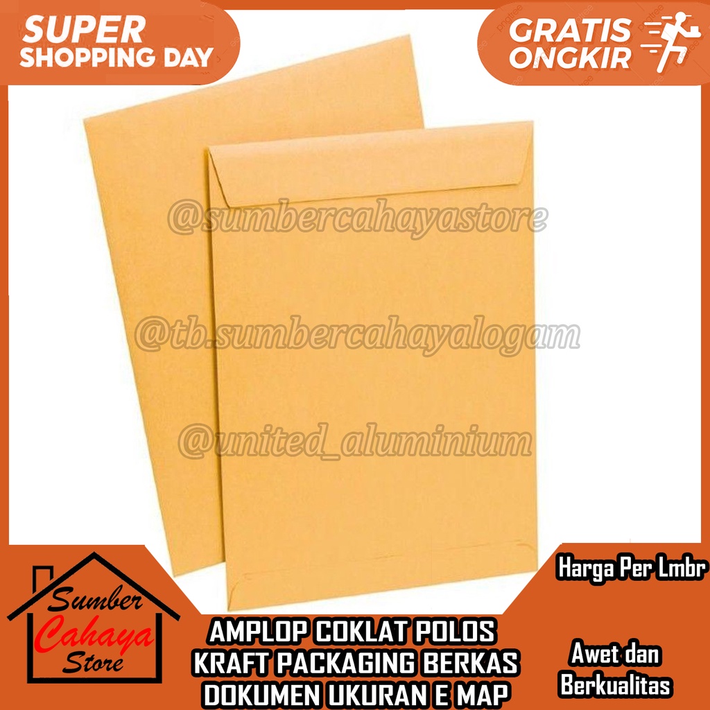 Jual Amplop Coklat Polos Folio Map Cokelat Paper Craft Per 1 Lembar Diy ...