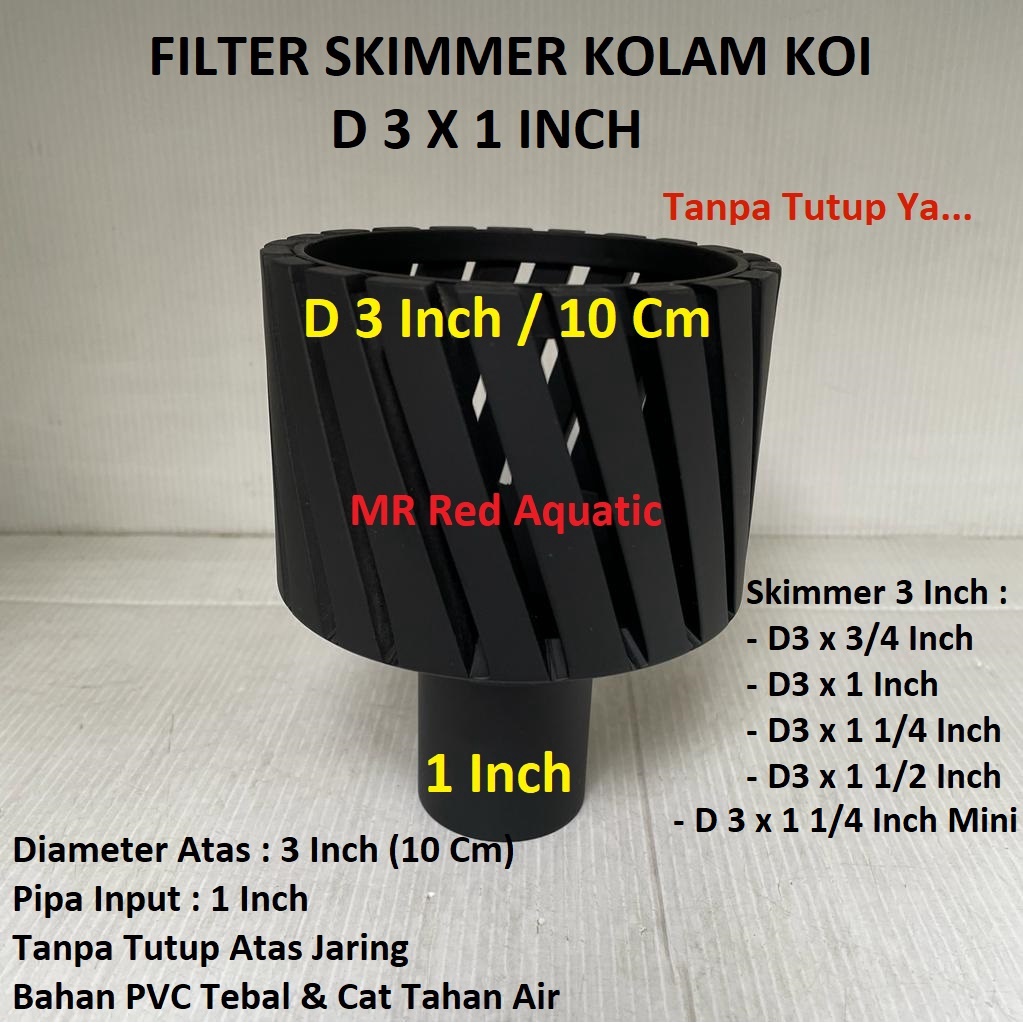 Jual Skimmer Kolam D 3 Inch Model Tinggi Pilihan Pipa Input 3/4 - 1 1/2 ...