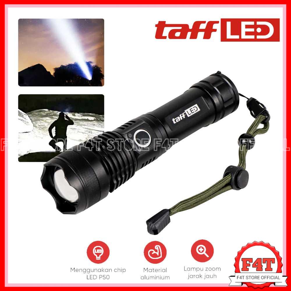 Jual Senter Led Mini Super Terang Jarak Jauh Long Range Zoom USB Rechargeable P50 FAT STORE ...