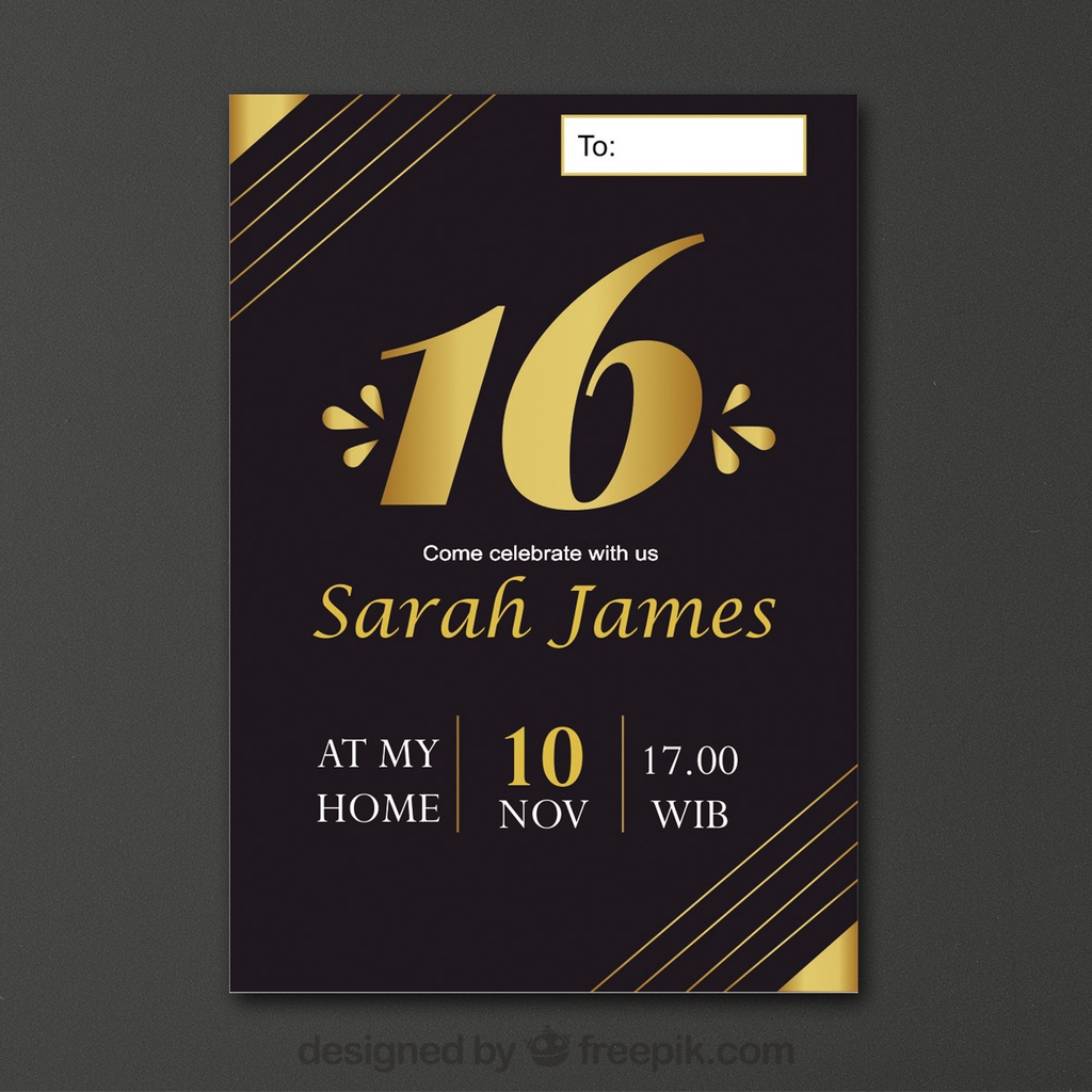 Jual Undangan Ulang tahun glossy paper / undangan ultah remaja ...