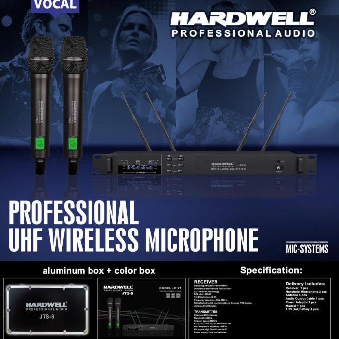 Jual Mic Wireless Hardwell JTS 8 Multi Channel Microphone | Shopee ...
