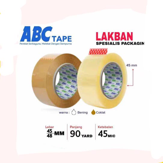 Jual LAKBAN ABC 48x90 1 SLOP 6 PCS/ LAKBAN MURAH / LAKBAN BENING ...
