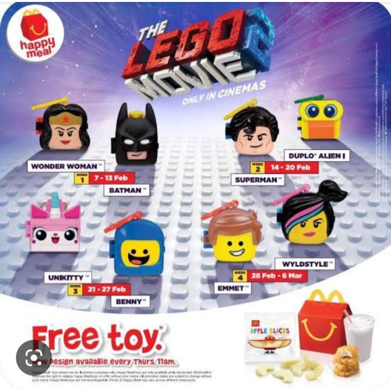 Jual McDonald's Happy Meal LEGO MOVIE 2 | Shopee Indonesia