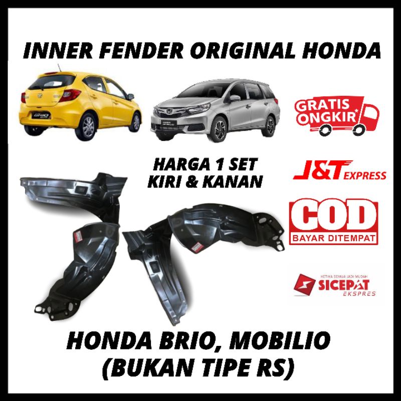 Jual Inner Iner Linner Liner Fender Spakbor Kolong Depan 1 SET Brio ...