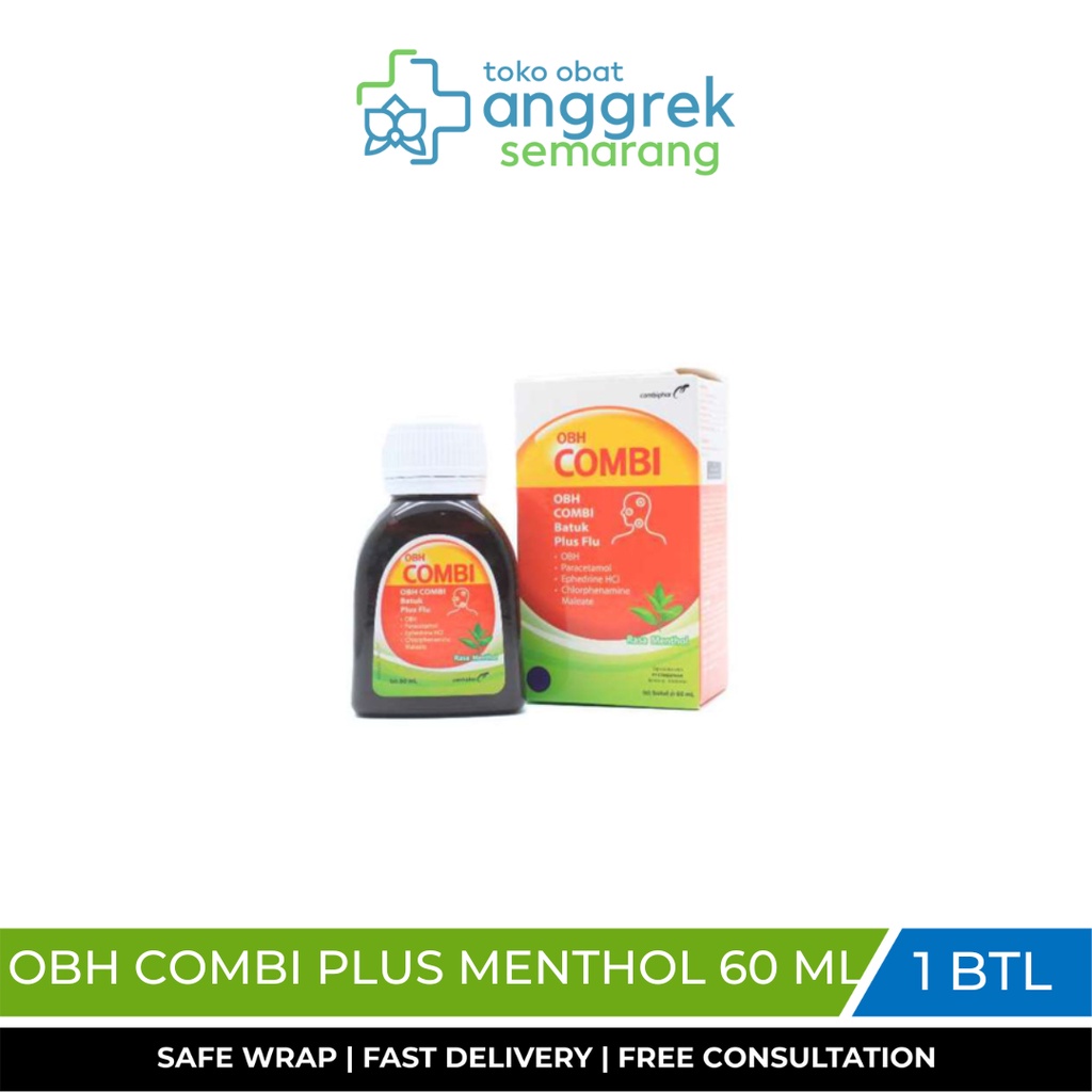 Jual OBH COMBI BATUK PLUS FLU MENTHOL 60ML/OBAT BATUK BERDAHAK/OBAT ...