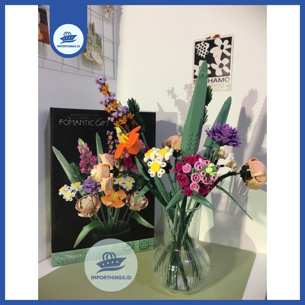 Jual Flower Bouquet Building Blocks Creator 10280 Blok Rangkai Bunga ...