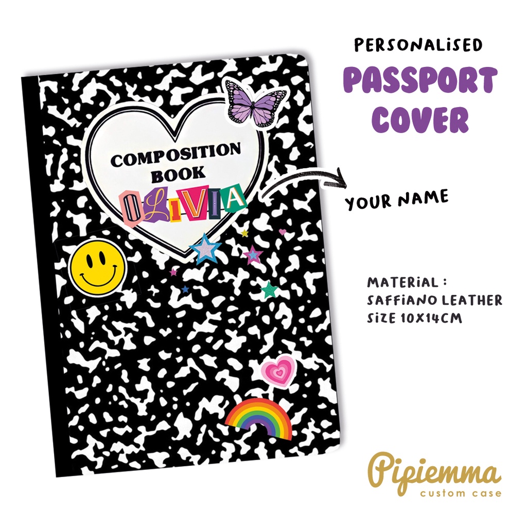 Jual Sampul Paspor Custom Nama Personalised Passport Cover Saffiano ...