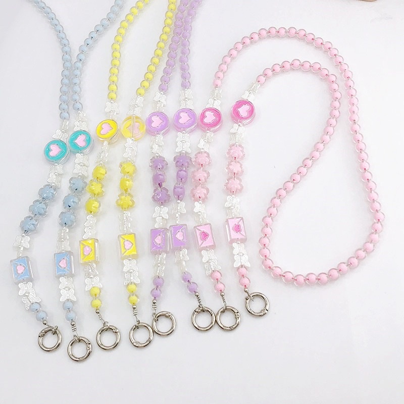 Jual Pink & Purple Candy Pearl Series Lanyard Tali Panjang Selempang ...