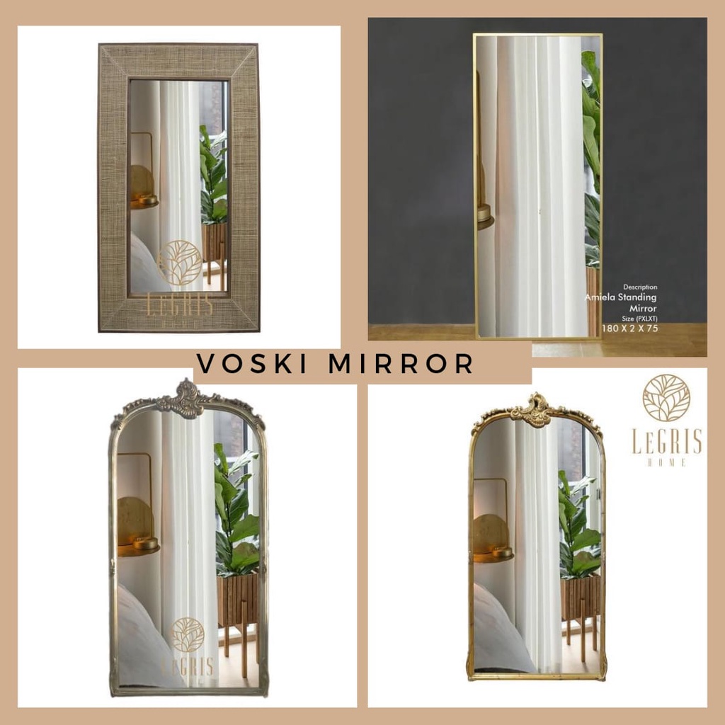 Jual Mirror / Cermin / Cermin Astetik / Cermin Rias /standing mirror ...
