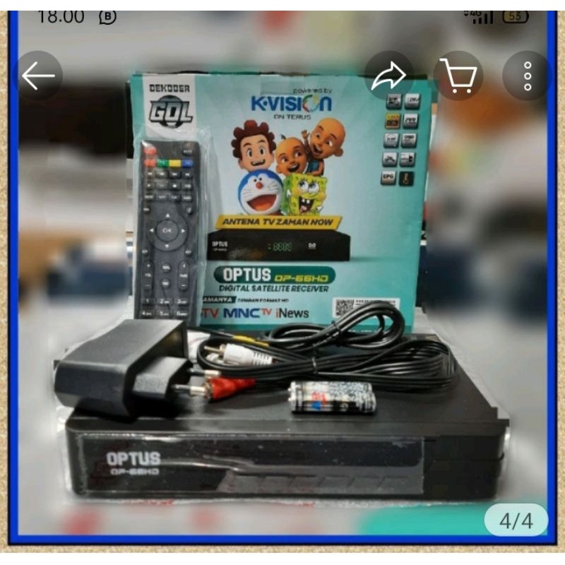 Jual Digital satelite receiver k-vision optus op66-HD(c-band,ku band ...