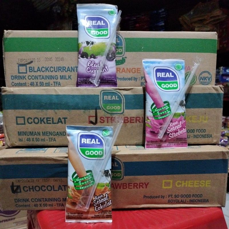 Jual REAL GOOD minuman mengandung susu harga paket 10pcs isi bersih ...