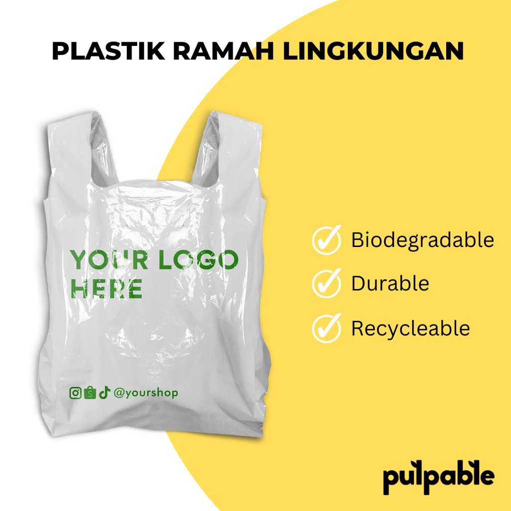 Jual kresek ramah lingkungan 40x60 cm putih / white eco friendly ...