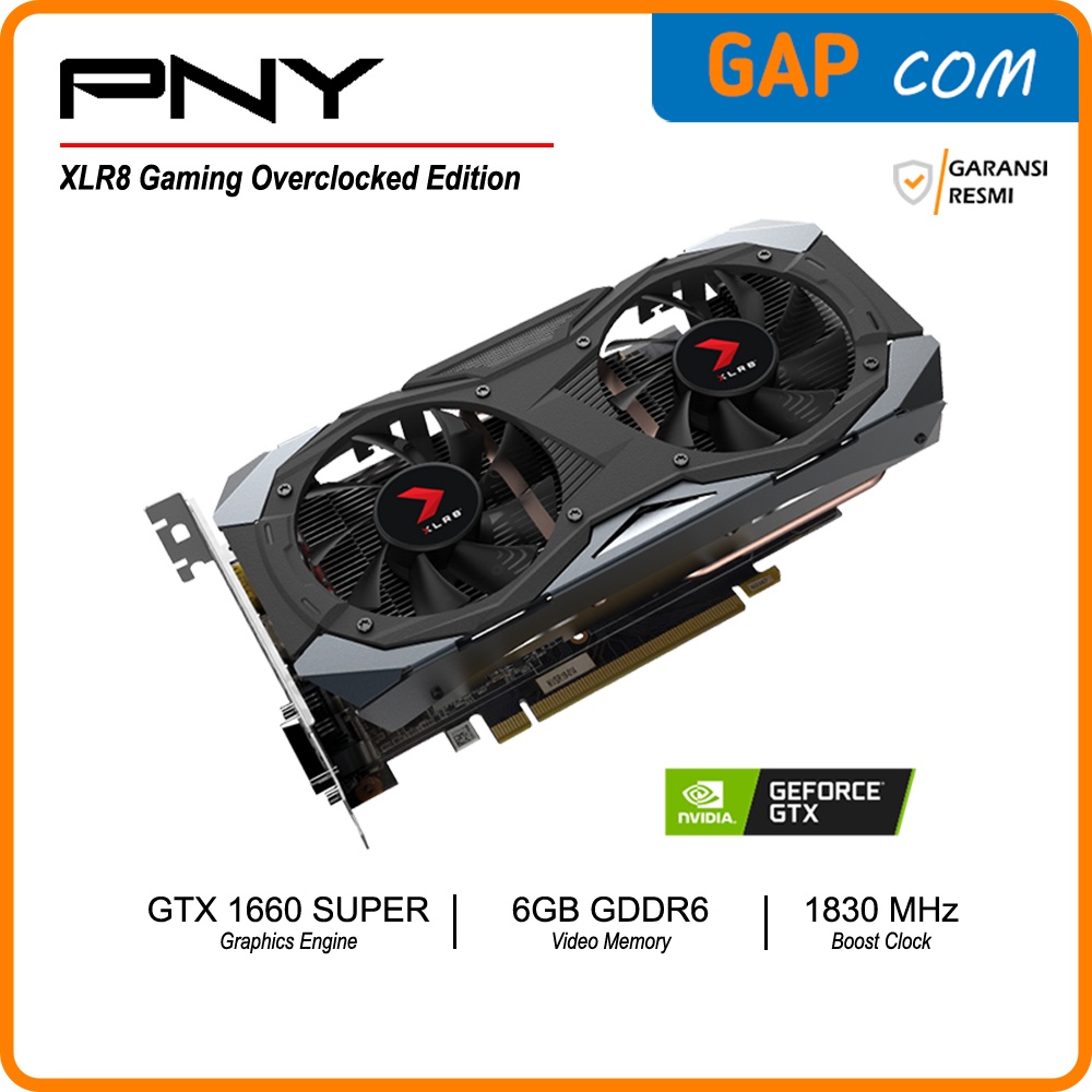 Jual VGA PNY GeForce GTX 1660 SUPER 6GB XLR8 Gaming Overclocked Edition ...