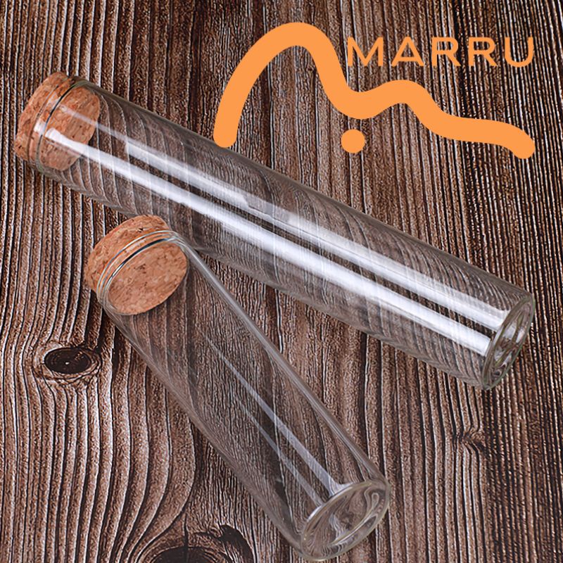 Jual MARRU Tabung Toples Kaca Tutup Kayu Gabus Tempat Kopi Teh Bumbu ...