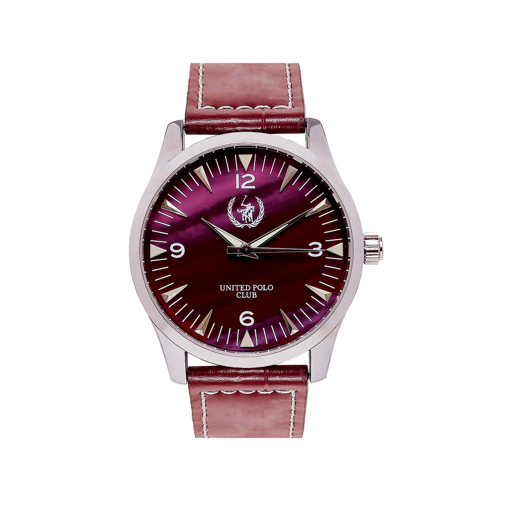 Jual UNITED POLO CLUB Jam Tangan Pria Kulit Original G-SS-4023L Maroon ...