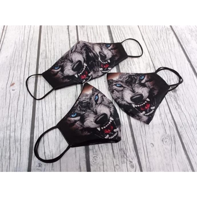 Jual Masker Seri Animal Wolf Zebra Lion Tiger Snake Ular Sapi Cow ...