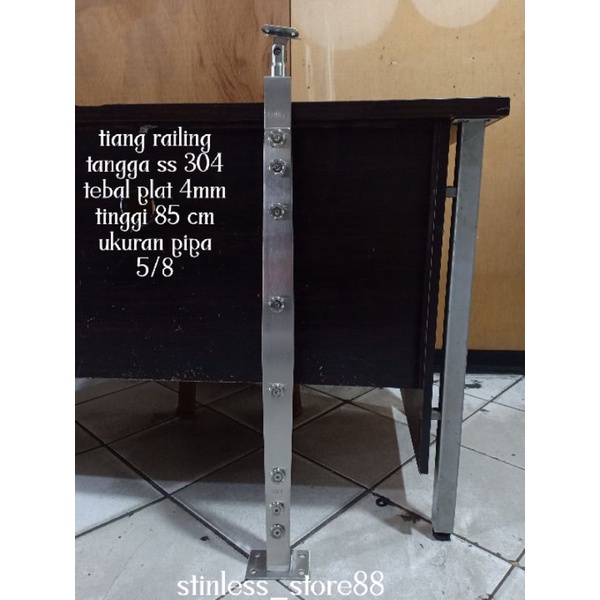 Jual tiang railing tangga stainless steel ss 304 | Shopee Indonesia