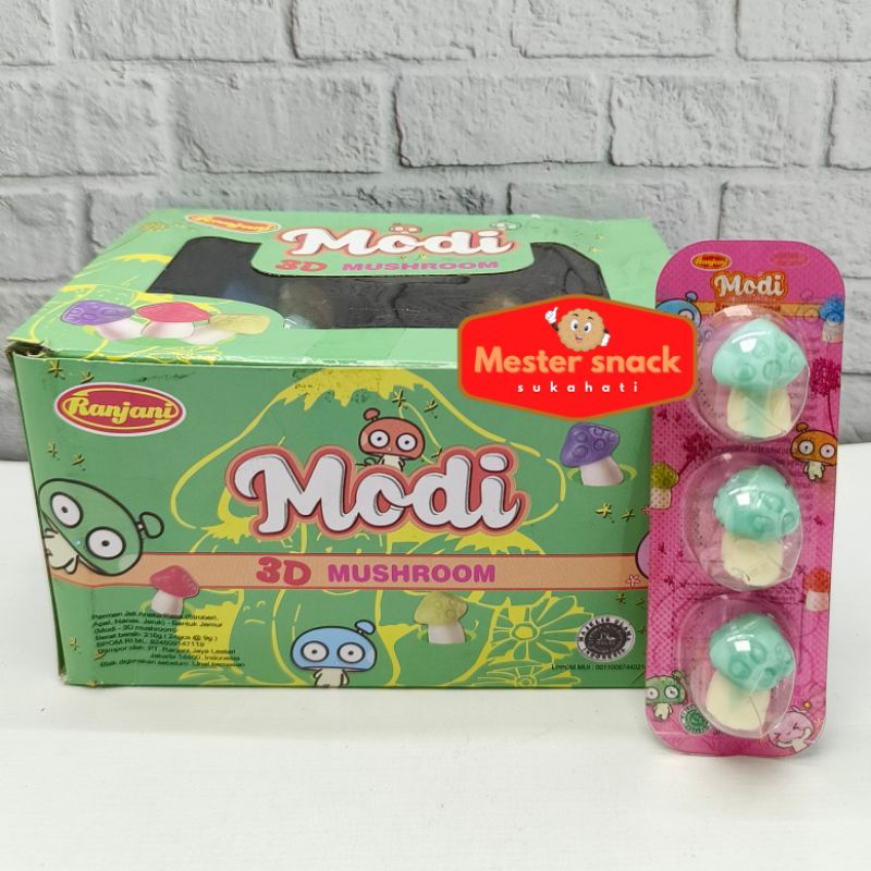Jual Permen Ranjani Modi 3D Mushroom (1 pack isi 24 pcs) | Shopee Indonesia